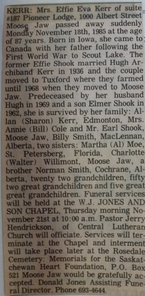 Kerr, Effie Eva 1985